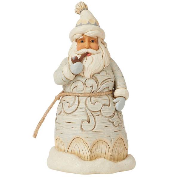 Jim Shore Woodland Carved Santa with Pipe - 6015154 | Blain's Farm & Fleet