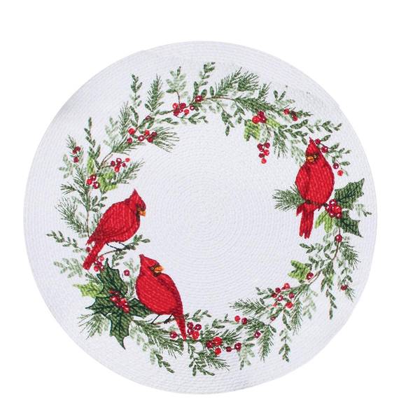 Kay Dee Designs Winter Cardinal Braided Placemat - H7104 | Blain's Farm ...