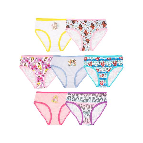 Handcraft 7-Pack Girls Disney Princess Cotton Underwear - GUP7133-4 ...
