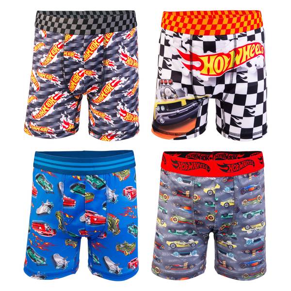 Handcraft 4-Pack Boys Hot Wheels Athletic Boxer Brief - BABP6413-4-4 ...