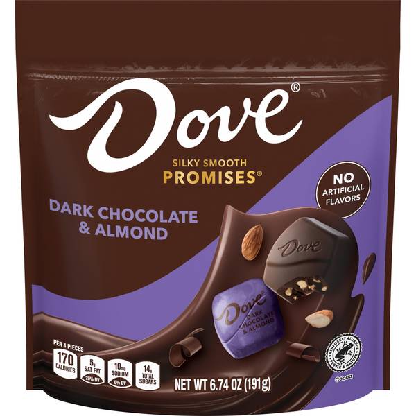 Dove Dove Promises Dark Chocolate & Almond Candy 6.74 oz Bag - 528085 ...