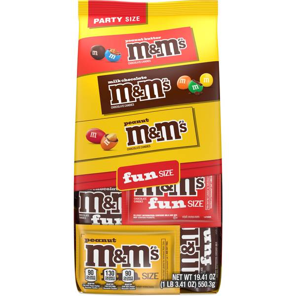 M&M's 19.41 oz Milk Chocolate Candy Fun Size Variety Pack Party Size ...