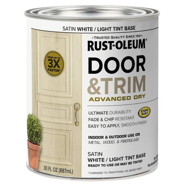 Rust-Oleum 1 Qt Advanced Dry White Base Door & Trim Paint - 369389 ...
