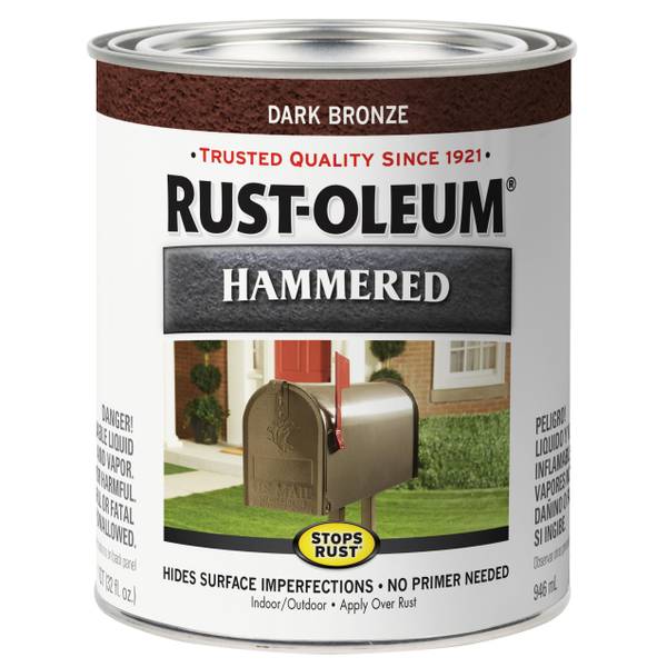 Rust-Oleum 1 Qt Stops Rust Hammered Dark Bronze Protective Enamel Paint ...