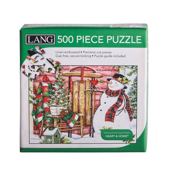 Lang 500-Piece Snowman and Sled Puzzle - 5039197 | Blain's Farm & Fleet