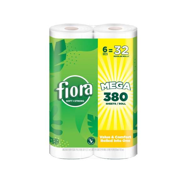 Fiora 6-Pack Mega Roll 2 Ply Toilet Paper - 202011 | Blain's Farm & Fleet