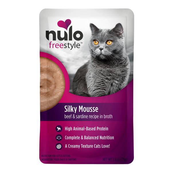 NULO 24-Count, Freestyle Silky Mousse Beef & Sardine Recipe, 2.8 oz ...