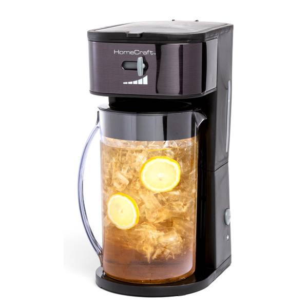 Nostalgia HomeCraft 3-Quart Black Stainless Steel Cafe' Ice Iced Coffee ...