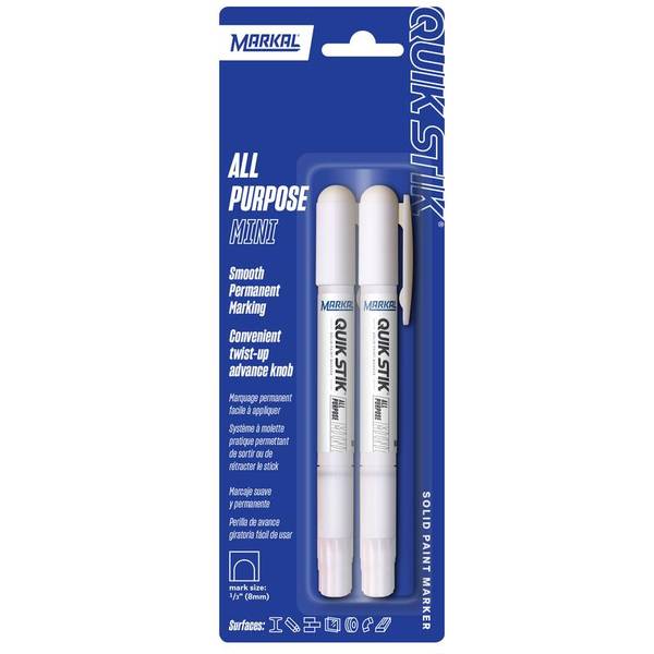 Markal QUIK STIK Mini 2-Pack White Paint Marker - 61230 | Blain's Farm ...