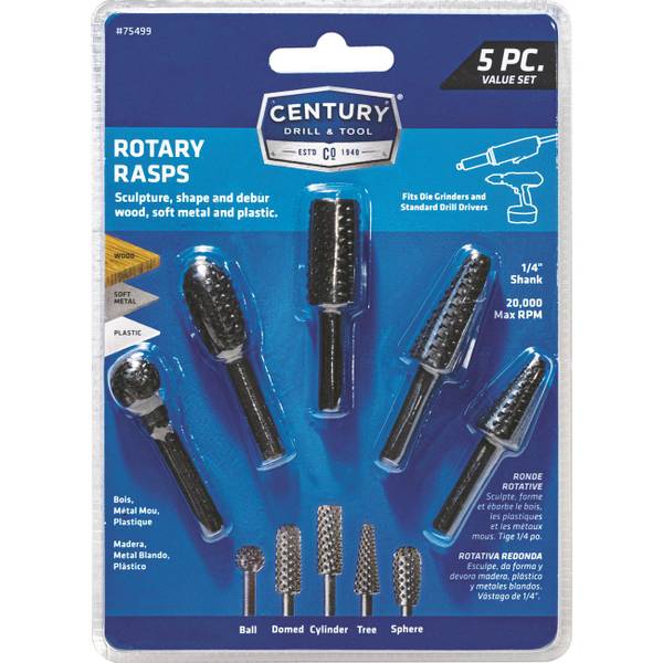Century Drill & Tool 5-Piece Rotary Rasp Set - 75499 | Blain's Farm & Fleet