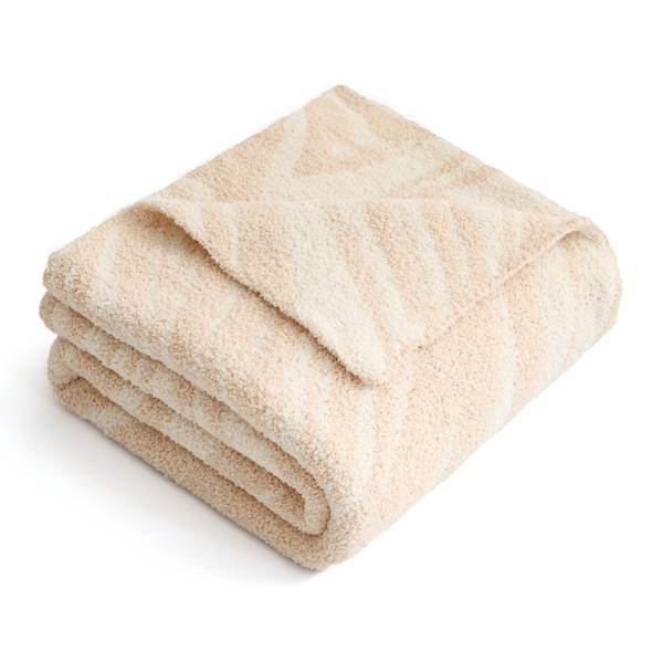 Home by Pur Serenity Jacquard Feather Knit Throw - TH-FEAH-MAR-6 ...
