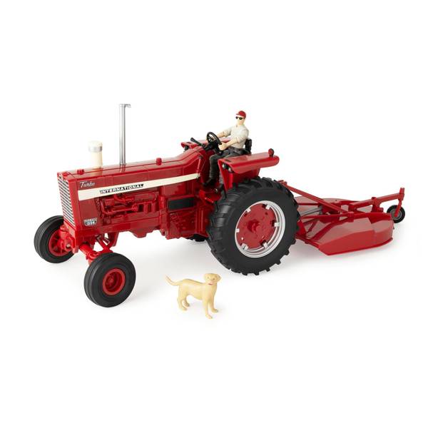 Farmall Big Farm 1:16 Scale 1256 Tractor with Mower Toy Set - 44380 ...