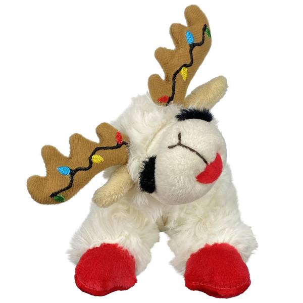Multipet International 6" Lamb Chop with Antlers Lights Dog Toy - 58531 ...