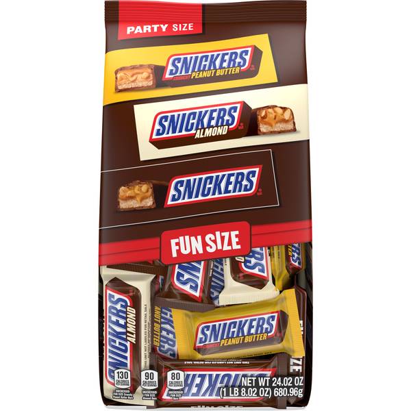 Snickers 10.23 oz Fun Size Assorted Chocolate Candy Bars - 460322 ...
