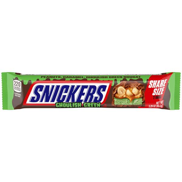 Snickers 3.29 oz Ghoulish Green Halloween Candy Bar - 440688 | Blain's ...