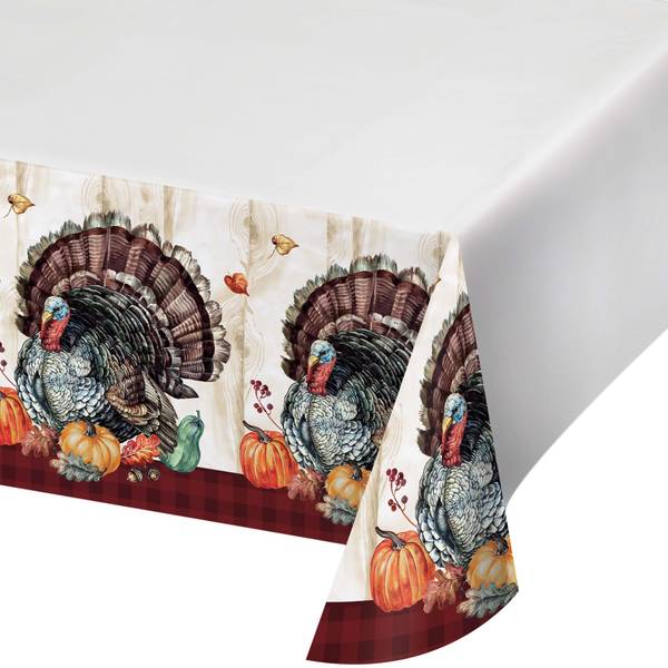 Party Creations Timeless Turkey Tablecover - 371781 | Blain's Farm & Fleet