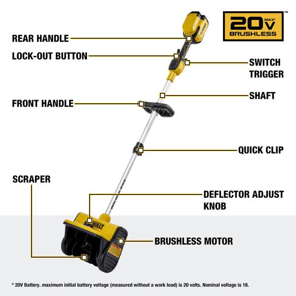 Dewalt cordless snow shovel store