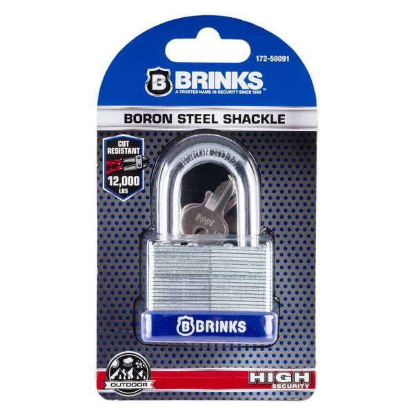 Brinks 50mm Laminated Steel Padlock with Boron Shackle - 172-50091 ...