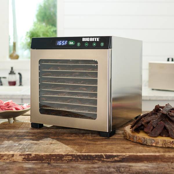 LEM Stainless Steel Big Bite 10 Tray Digital Dehydrator - 1731 | Blain ...