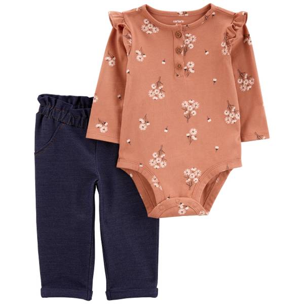 Carter's Infant Girl's 2-Piece Floral Bodysuit Pant Set - 1R544610-12M ...