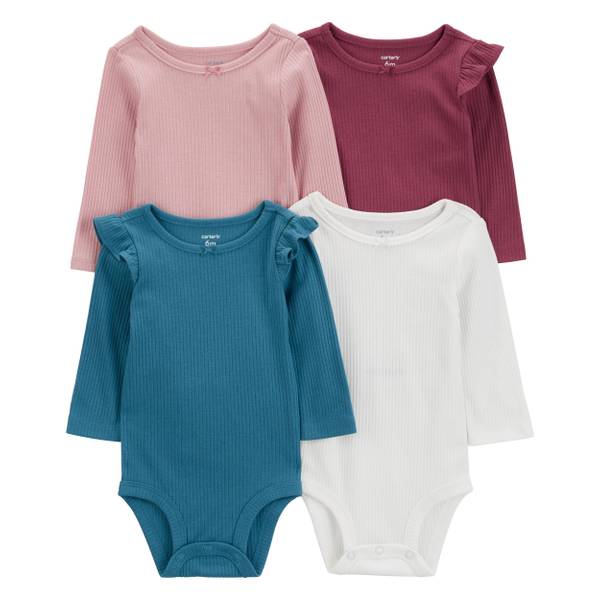 Carter's Infant Girl's 4-Pack Long-Sleeve Bodysuits - 1R837710-6M ...
