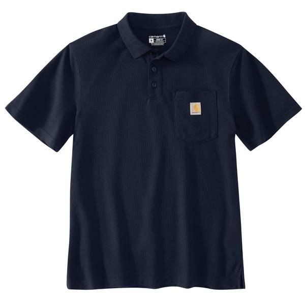 Carhartt Men's Loose Fit Midweight Short-Sleeve Pocket Polo, Navy, XL ...