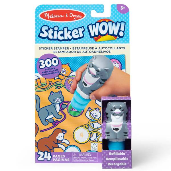 Melissa & Doug Sticker WOW! Activity Pad & Sticker Stamper - Cat ...