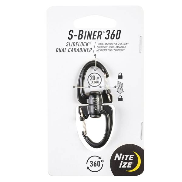 Nite Ize S-Biner 360 SlideLock Dual Carabiner #2 - SBLR2-01-R3 | Blain ...