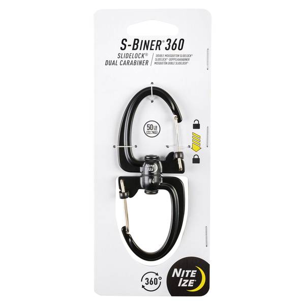 Nite Ize S-Biner 360 SlideLock Dual Carabiner #4 - SBLR4-01-R3 | Blain ...