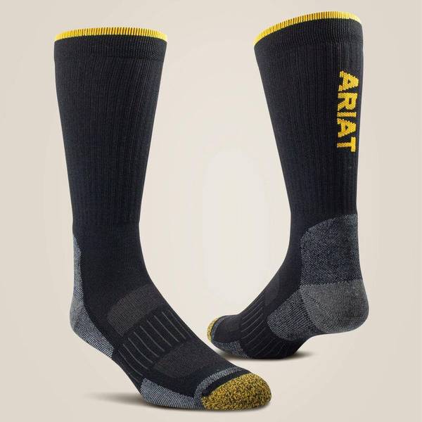 ARIAT 2-Pack TEK High Performance Crew Socks - AR2777-002-M | Blain's ...