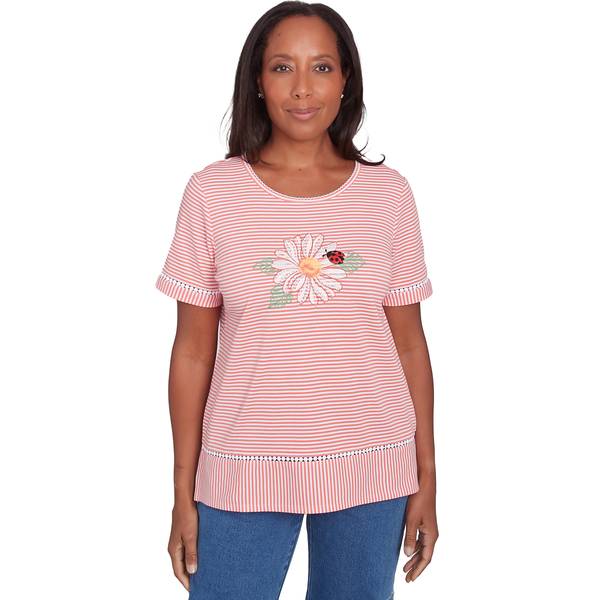 Alfred Dunner Women's Daisy Stripe Knit Top - 07467-831-S | Blain's ...
