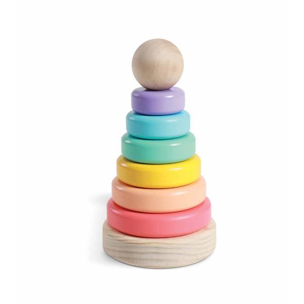 First Learn Wooden Rainbow Stacking Rings - 6187 | Blain's Farm & Fleet