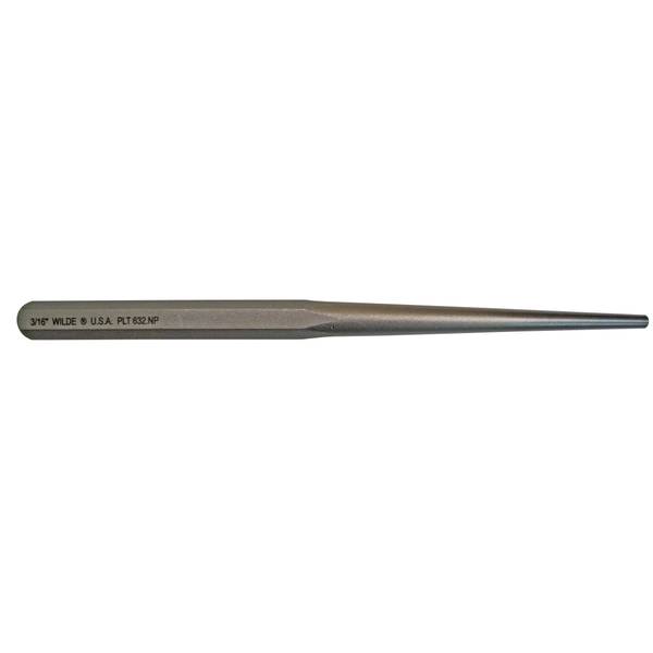 Wilde Tool Co 3/16" x 9" Long Taper Punch - PLT 632.NP/HT | Blain's ...