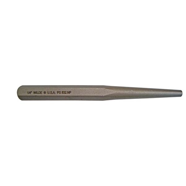 Wilde Tool Co 1/4" x 6" Solid Punch - PS 832.NP/HT | Blain's Farm & Fleet