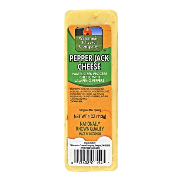 Wisconsin's Best 4 oz Pepper Jack Processed Cheese Bar - 02226-48 ...