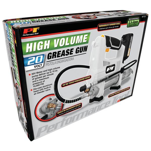 Performance Tool 20V Cordless High Volume Grease Gun - W7721 | Blain's ...