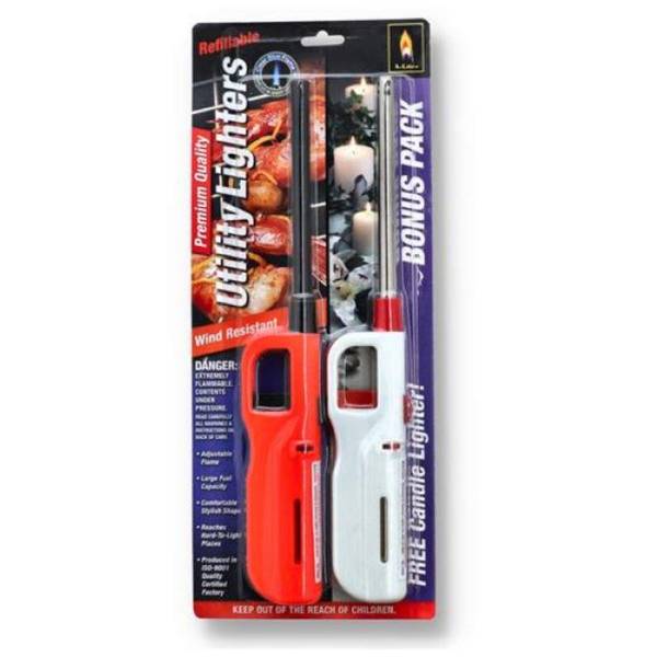 Great Lakes Wholesale Refillable 2-Pack Utility Lighters - 4070WBP ...