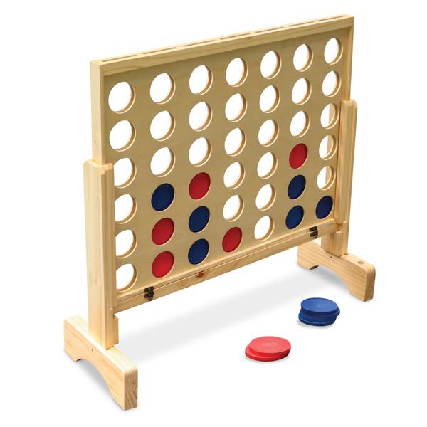 Wild Sales Giant Wooden 4-in-a-Row Game Set - 1-1-11023-AA015 | Blain's ...