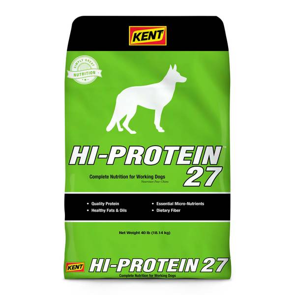 Kent Hi-Protein 27 Dog Food, 40 lb, High Protein for Muscle - 7862 ...