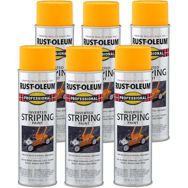 Rust-Oleum 6-Pack 18 oz Professional Inverted Striping Yellow Spray ...