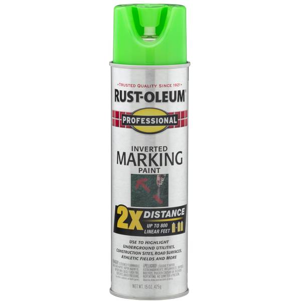 Rust-Oleum 6-Pack 15 oz Professional 2X Inverted Marking Fluorescent ...