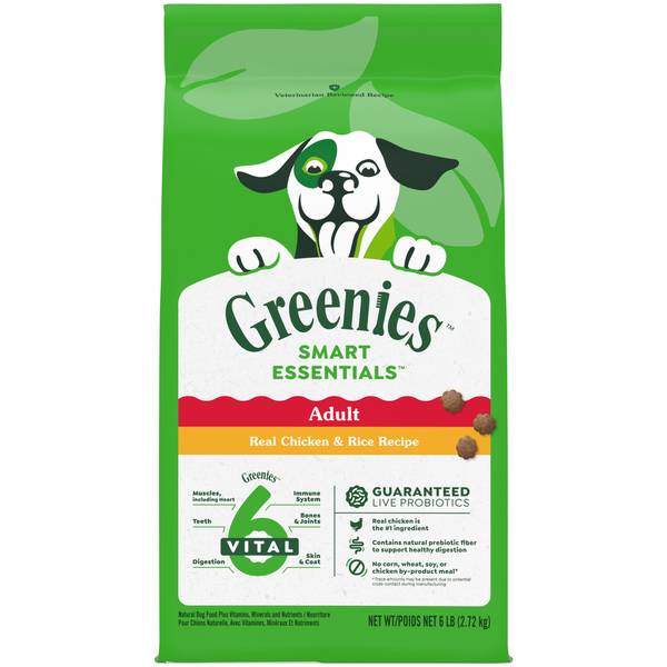 Greenies Smart Essentials Adult High Protein Dry Dog Food, 6 lb, Real ...
