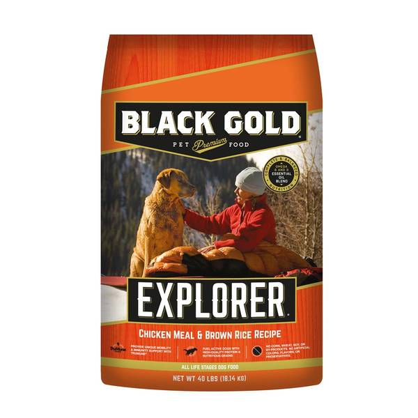 Black Gold Explorer Chicken Meal & Brown Rice Recipe Dog Food 40 lb ...