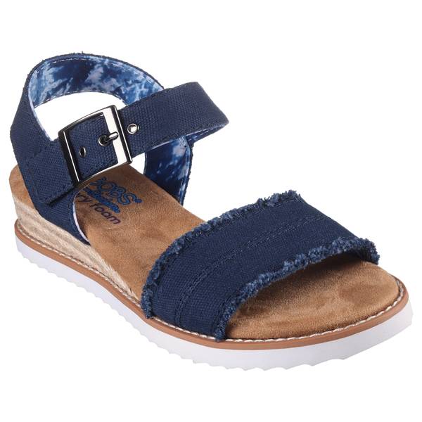 Skechers Women's Bobs Desert Kiss Adobe Princess Sandals, Navy, 6 ...