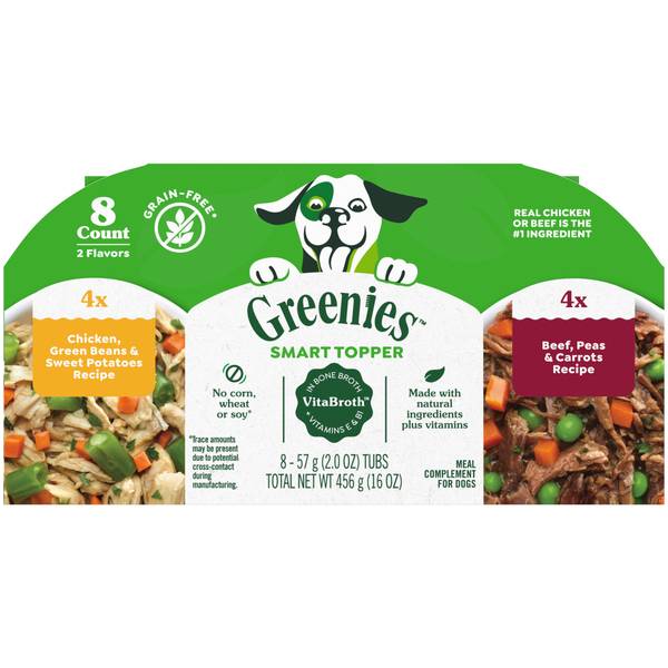 Greenies 8-Count Smart Topper Chicken with Green Beans, High-Protein ...