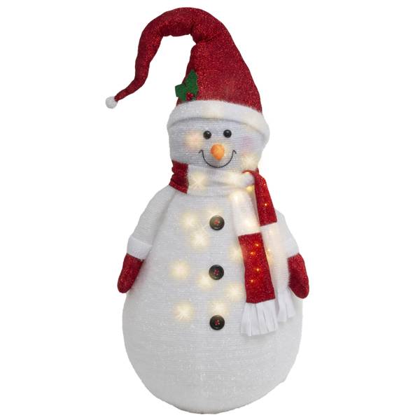 Gerson Festive 72 Inch Battery Operated Lighted Collapsible Snowman ...