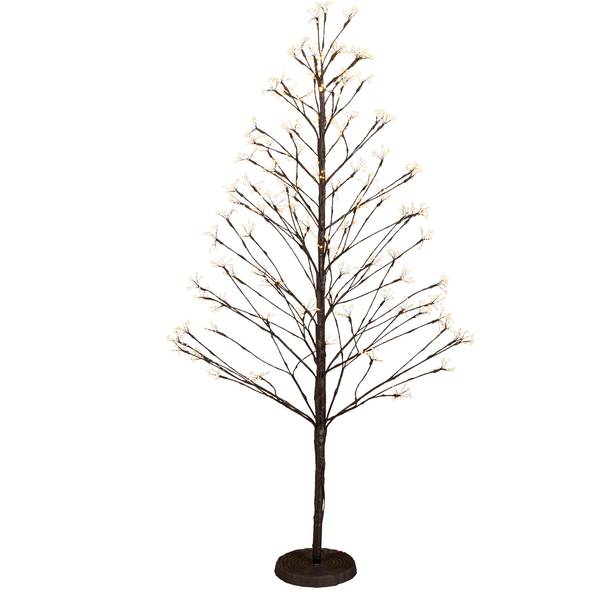Gerson 4 Foot Electric Lighted Black PVC Wrapped Micro LED Tree with ...
