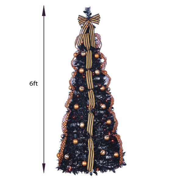 Gerson 6 Ft PreLit Orange Pop Up Halloween Tree - 7017-60LEDO | Blain's ...