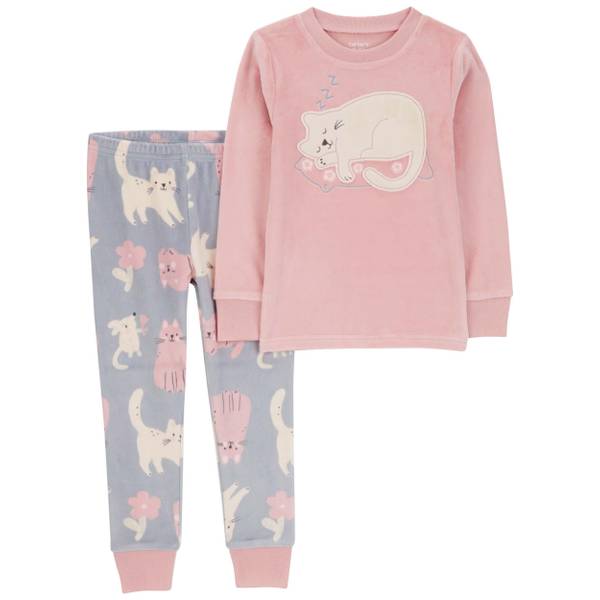Carter's Toddler Girl's 2-Piece Cat Fuzzy Velboa Pajamas - 2R933010-3T ...