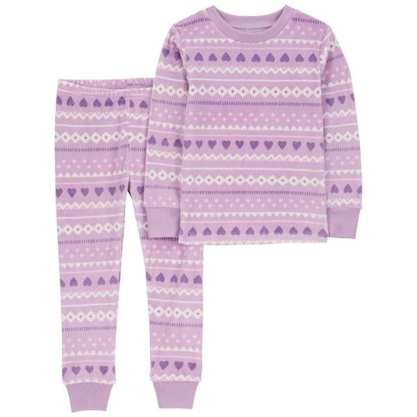 Carter's Toddler Girl's 2-Piece Fair Isle Fuzzy Velboa Pajamas ...